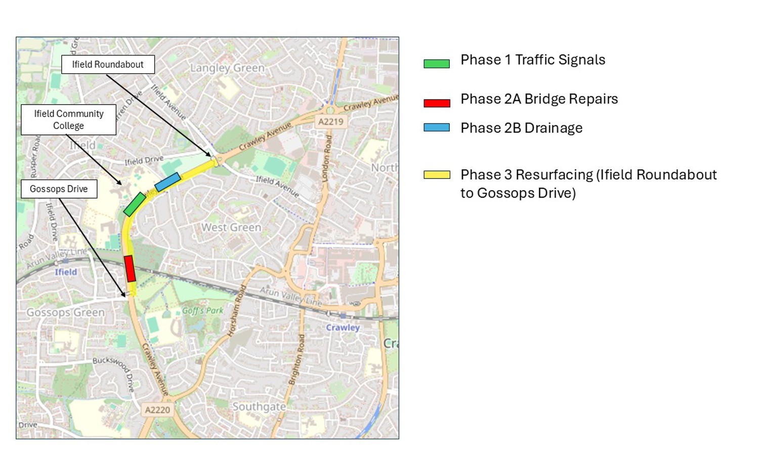 Essential road, drains and bridge maintenance works on the A23 in ...